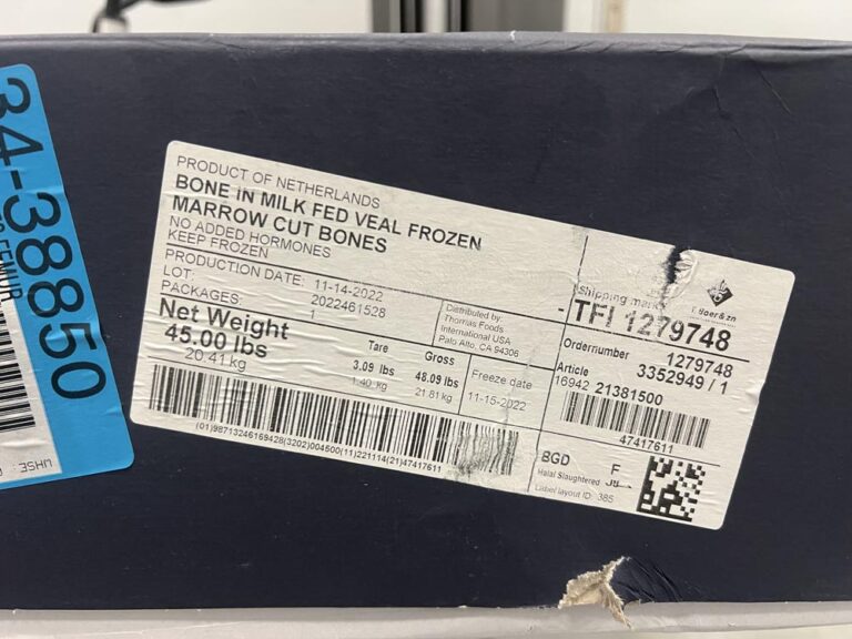 VEAL LEG (FEMUR) BONES – Continental Food